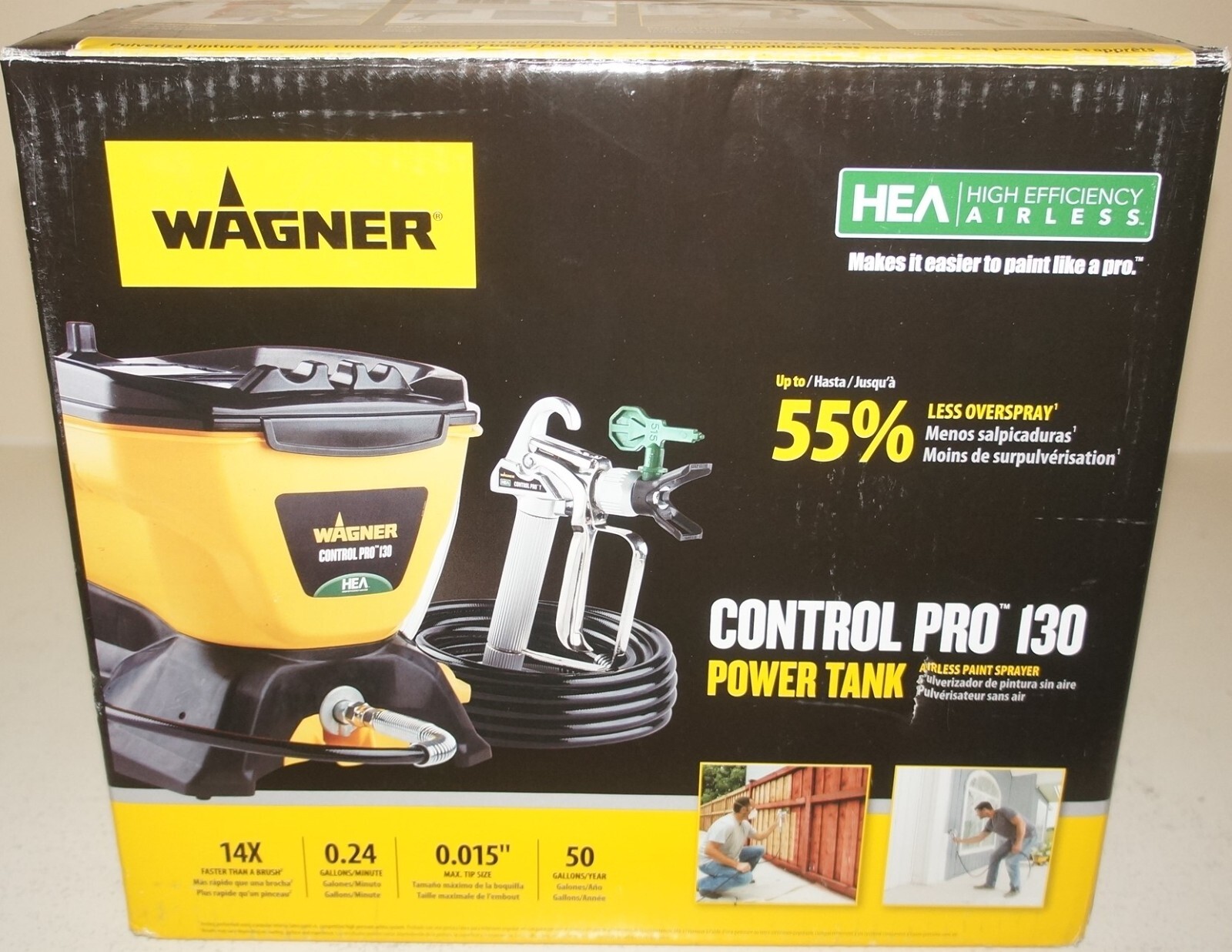 New Wagner Control Pro 130 1.5gal 0.375HP 1600 psi Airless Latex Paint ...