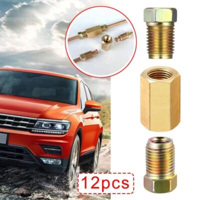 12Pcs Inverted brass Unions Car Bike Threaded Brake Line Fittings ...