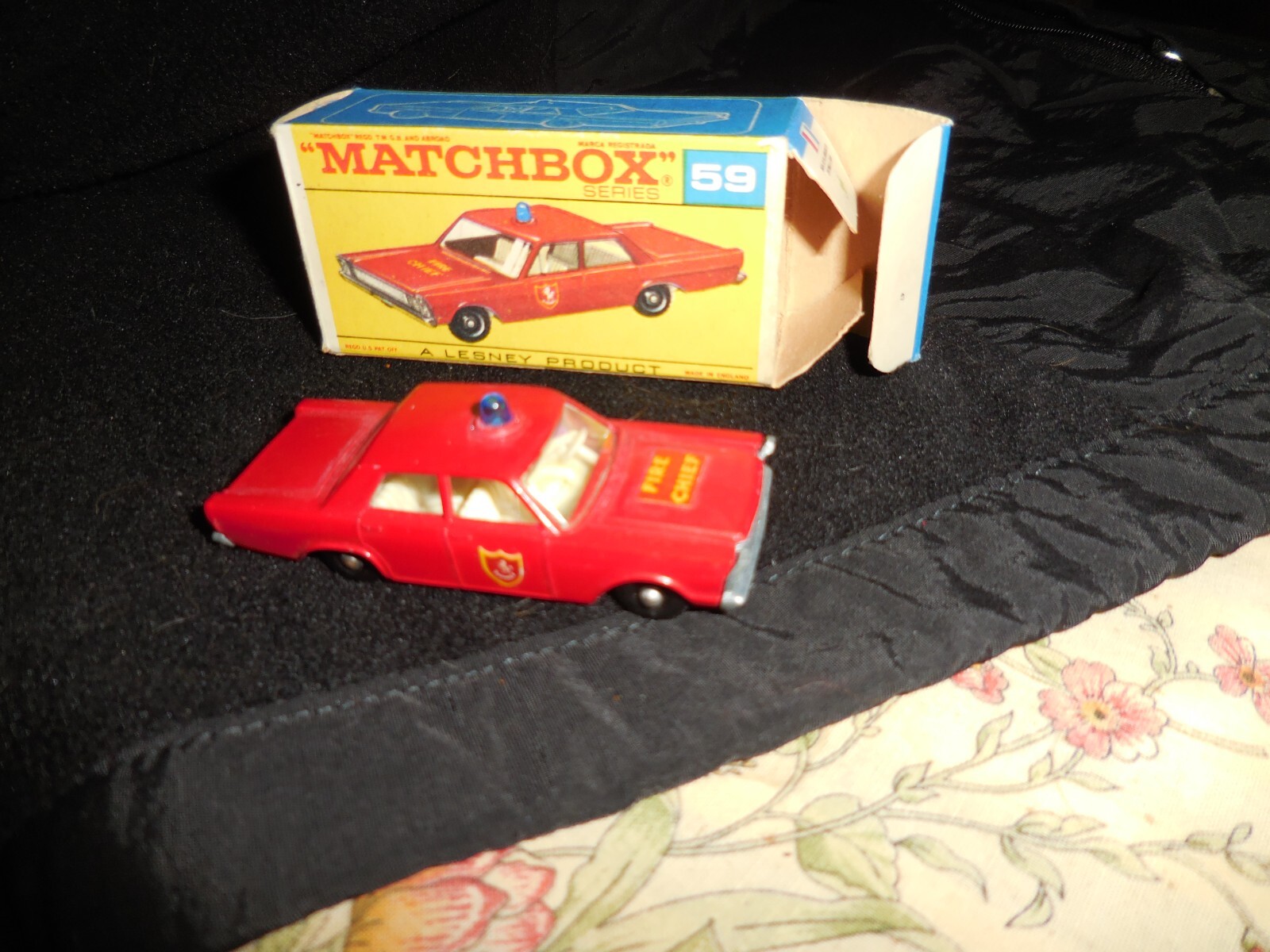 Vintage Matchbox #59 Fire Chief Car W/Box Very Nice! | eBay