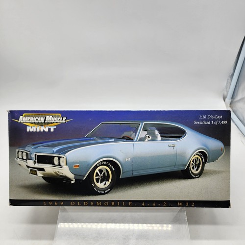 7G Ertl American Muscle Mint 1969 OLDSMOBILE 442 W-32 Metallic Blue ...