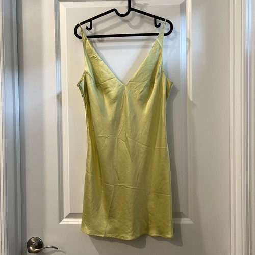 Victoria's Secret 100% Silk Olive Green Slip Dress Nightie Nightgown ...