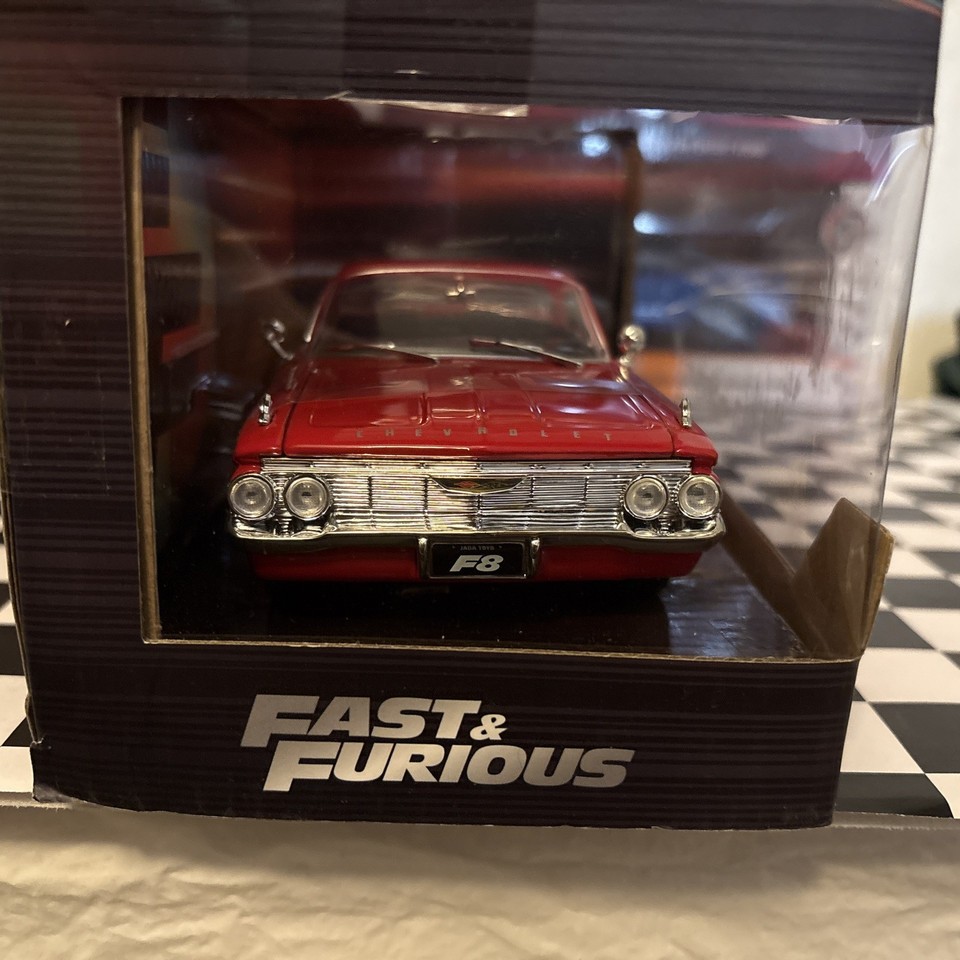 Fast & Furious Dom's Chevrolet Impala Vehicle Red 1:24 Jada Toys ...