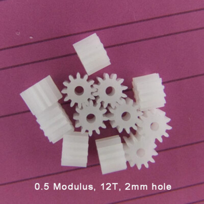 122A Plastic Gear 0.5 Modulus 12 Teeth 1.95mm Hole Small Gear Wheel Toy ...