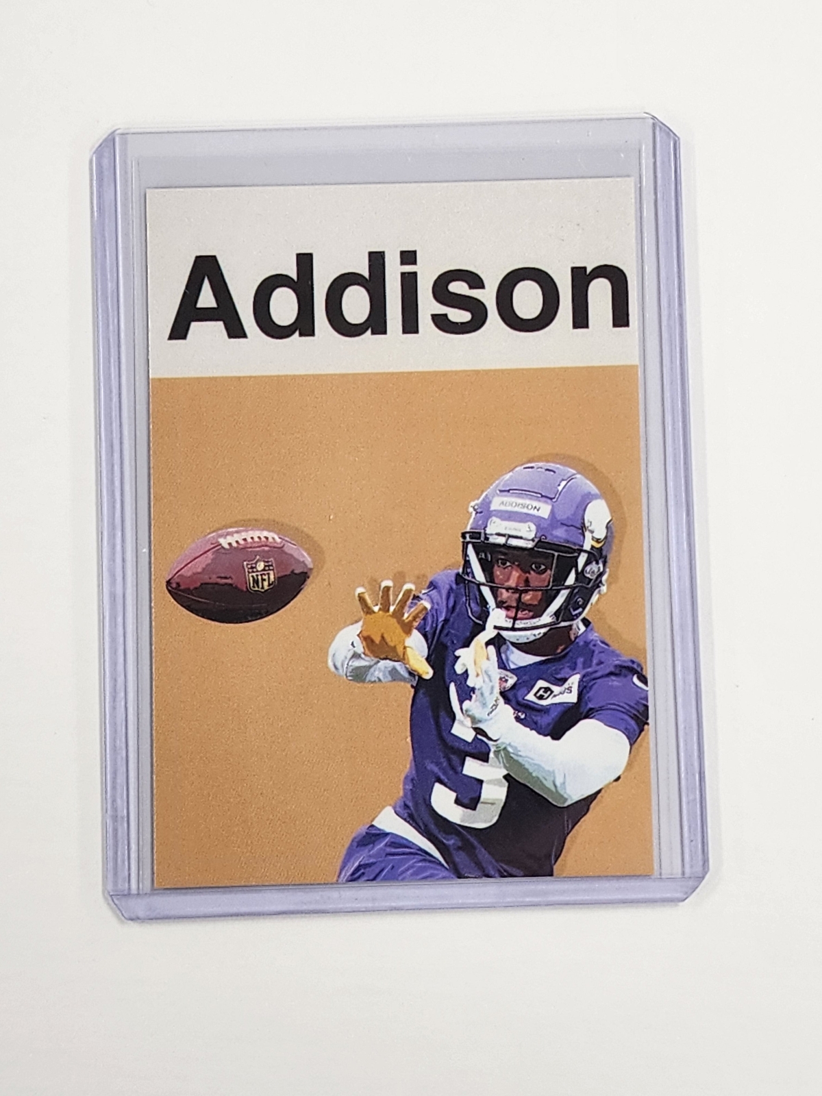 Jordan Addison Artist Signed Football Art Card 1/10 | eBay