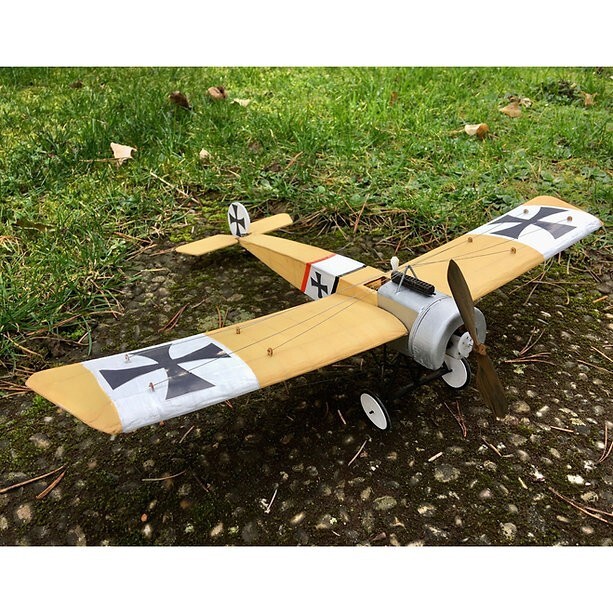 Fokker E.III Eindecker Slow Flyer Kit 450mm Balsa Wood Plane Kit Tony ...