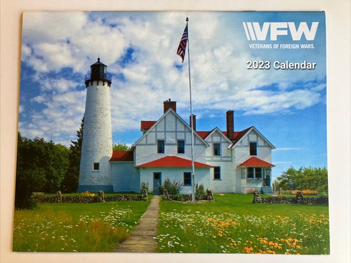 VFW Veterans of Foreign Wars American Flag Flags 2023 Wall Calendar 12 ...