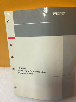 HP 04278-90000 4278A 1 kHz/1 MHz Capacitance Meter Operation Manual | eBay