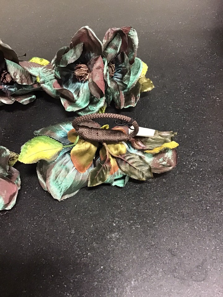 Deborah Rhodes Peacock Magnolia Napkin Ring Set of 4 NEW without Box | eBay