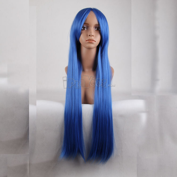 Party Fashion Women Cosplay Long 80cm Straight Synthetic Wig with Wig ...