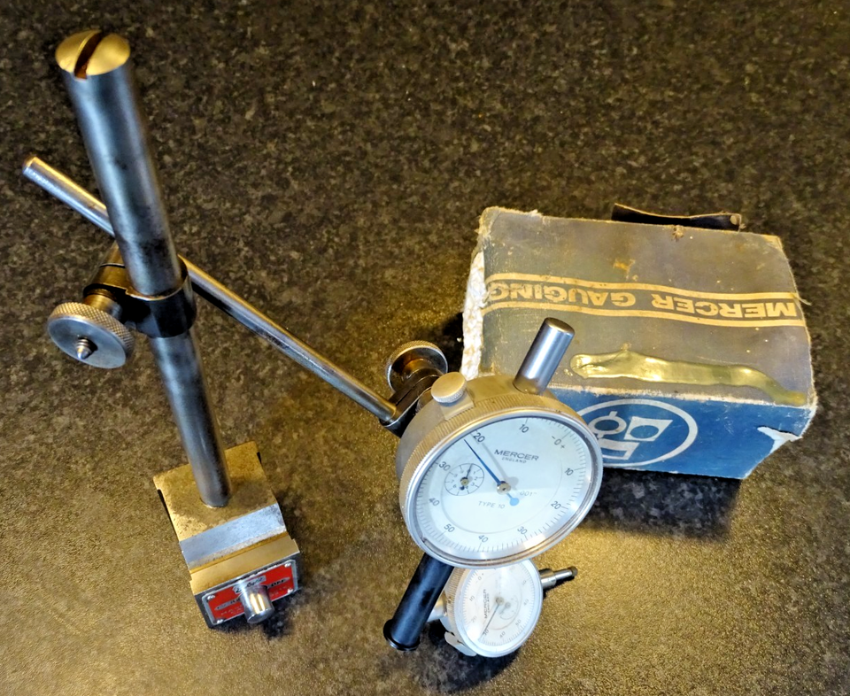 Vintage Eclipse 903 Magnetic Base - With 2 Mercer DTI Dial Test ...
