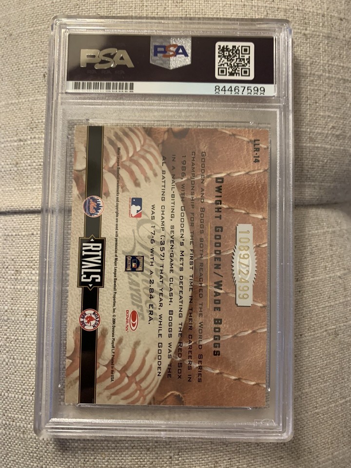 Wade Boggs / Dwight Gooden 2004 Donruss Leather Lumber Rivals Signed ...