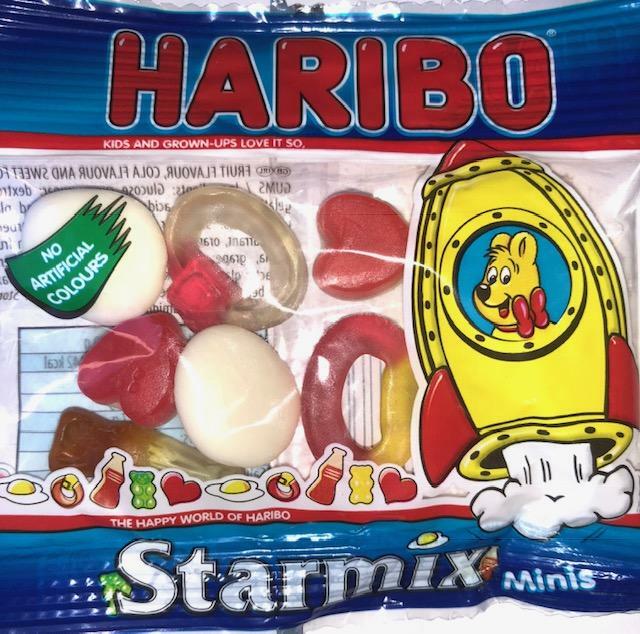 HARIBO SWEETS STARMIX MINI PACKS Box of 100 Jelly Gummy Sweet Bags ...