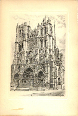 CHARLES SAMSON / CATHÉDRALE A LOCALISER / GRAVURE ENGRAVING 1955 | eBay