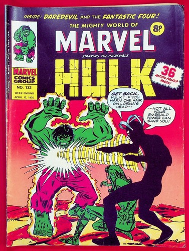 The mighty world of Marvel N° 132 : Hulk - April 12 1975 - Daredevil | eBay