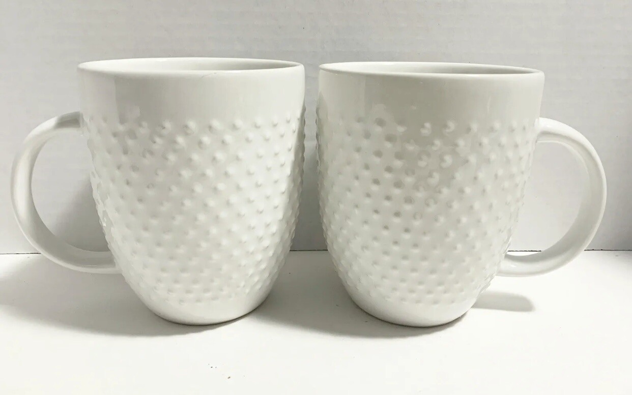 Threshold Hobnail Beaded Porcelain White Coffee Mug Cup TARGET ...