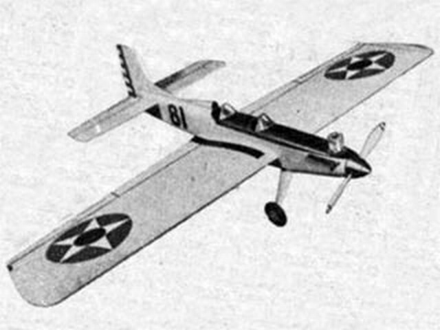 Chief C/L Stunt Model 52" Wingspan RC Model Airplane Printed Plans ...