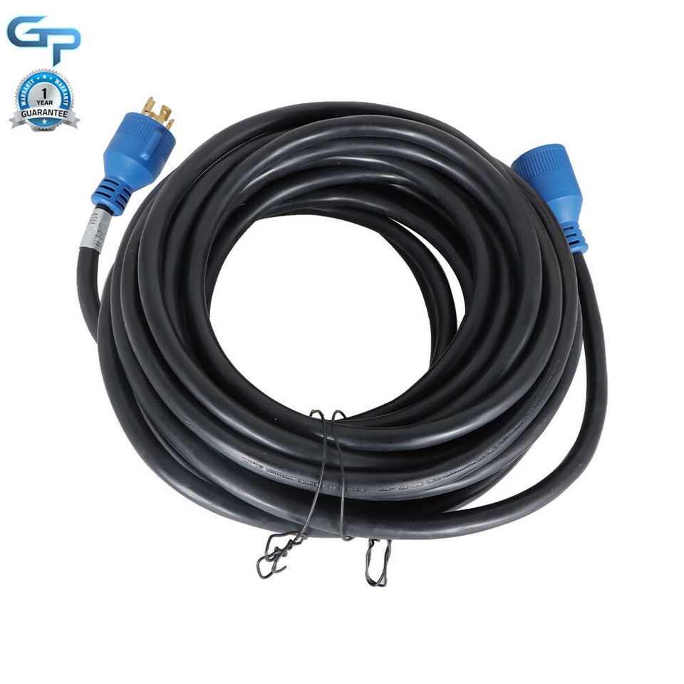 25/50/75/100Ft Generator Extension Power Cord L14-30 30 Amp Power Inlet ...