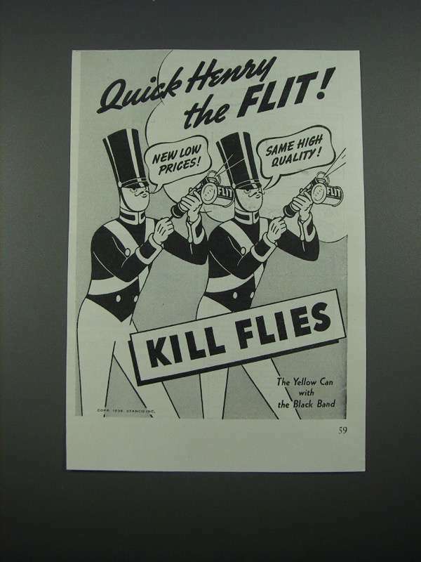 1938 Flit Bug Spray Ad - Kill Flies | eBay