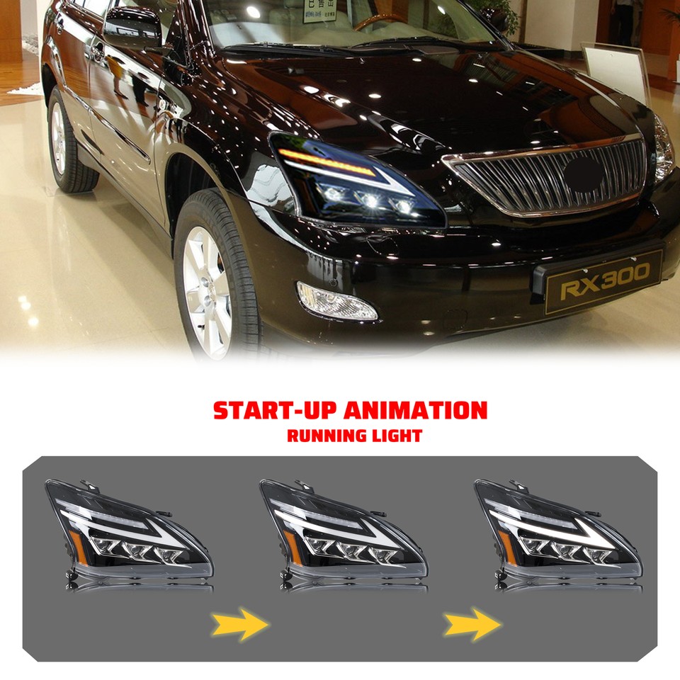LED Headlights Compatible with Lexus RX330 RX350 RX400h 2004-2009 Front ...