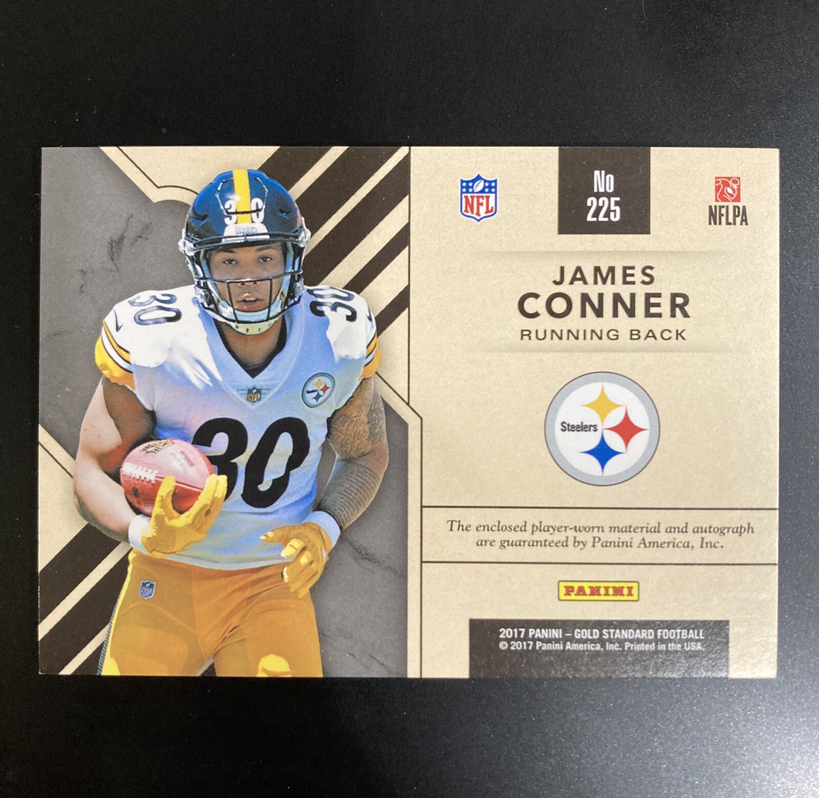 2017 Panini Gold Standard RPA James Conner Rookie Auto /25 Steelers ...