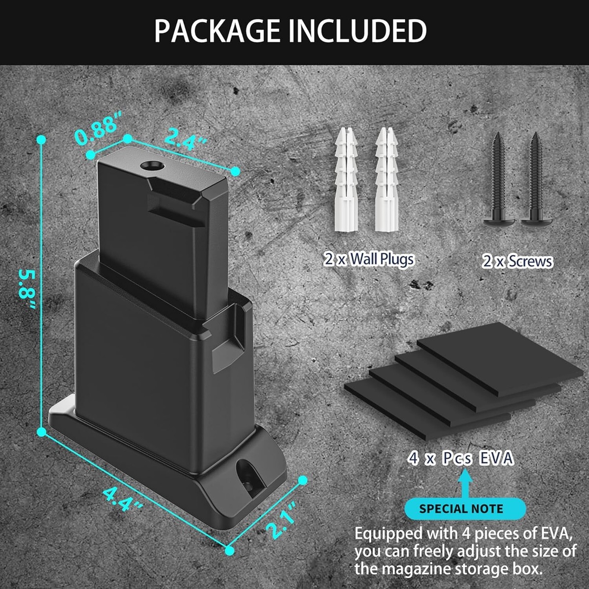 Heavy Duty Rifle Hanger Chisisi 2-Pack Gun Wall Mount With Magazine ...