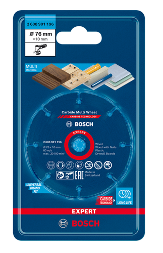 Bosch 76mm Carbide Multi Material Cutting Disc GWS 12V-76, GWS 10.8-76 ...