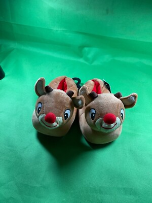 Rudolph the Red Nosed Reindeer Christmas Holiday Slippers FF | eBay