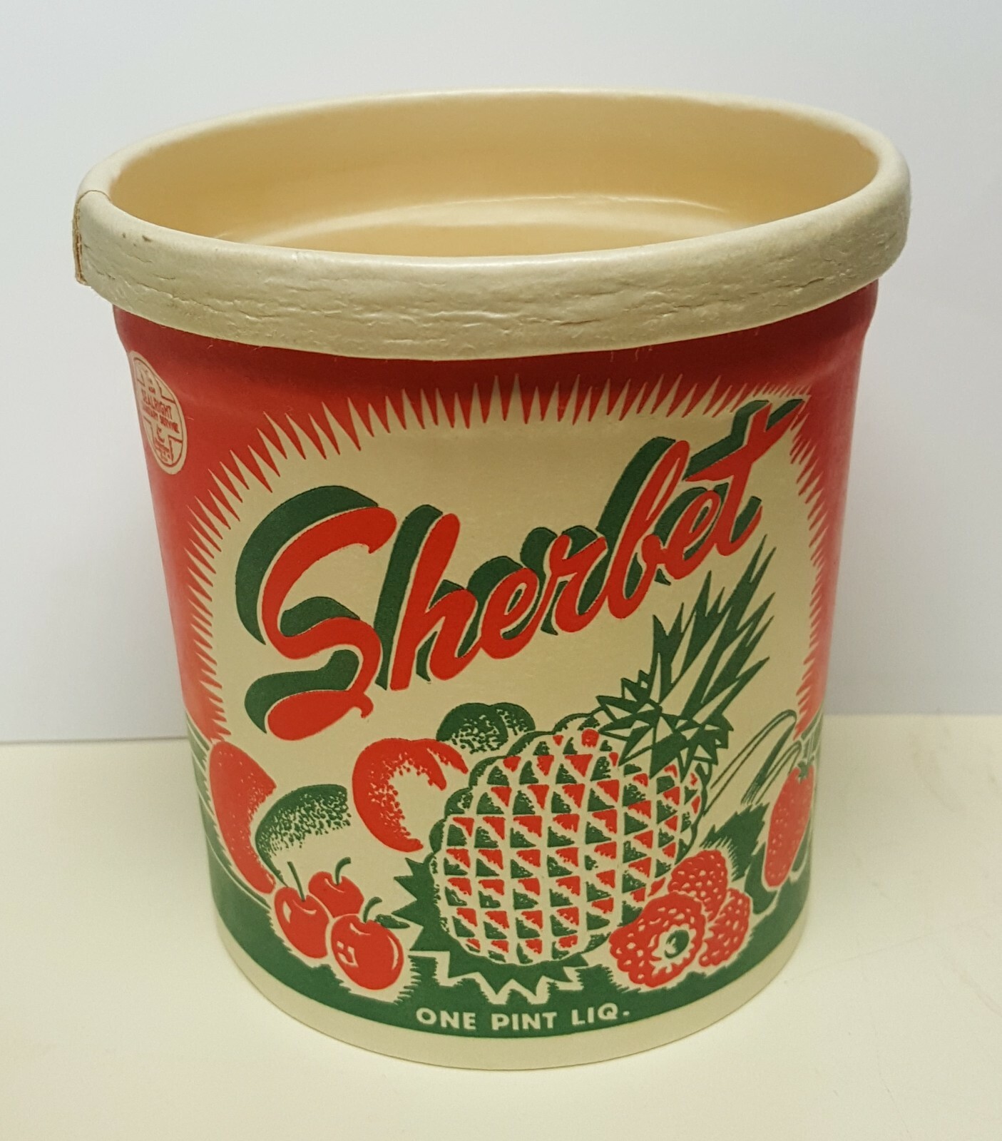 Vintage Sherbet 1 pint Tall Container Nestyle Sealright Co. " Nice ...