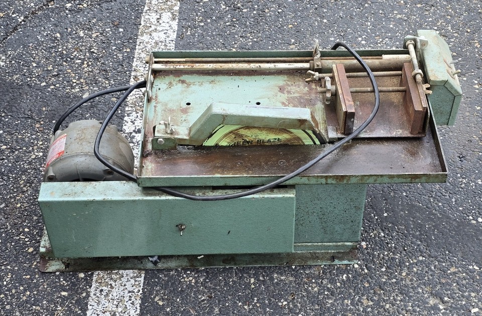 10" RAYTECH 10S LAPIDARY DIAMOND ROCK SAW RUNS AUTOFEED THREADED ROD ...