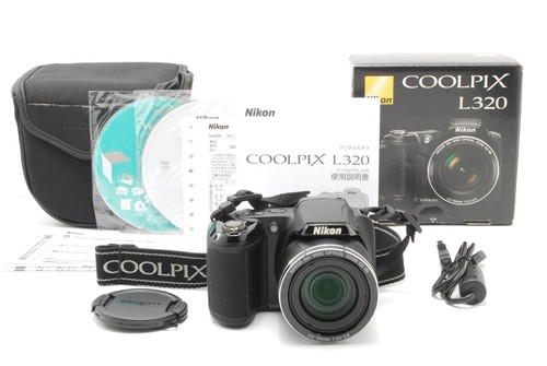[Near MINT w/Box] Nikon Coolpix L320 16.1MP Digital Camera 26x Zoom ...