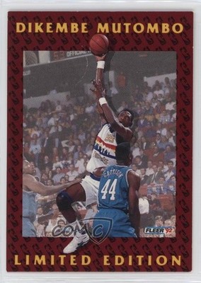 1991-92 Fleer Dikembe Mutombo Limited Edition Dikembe Mutombo #7 Rookie ...