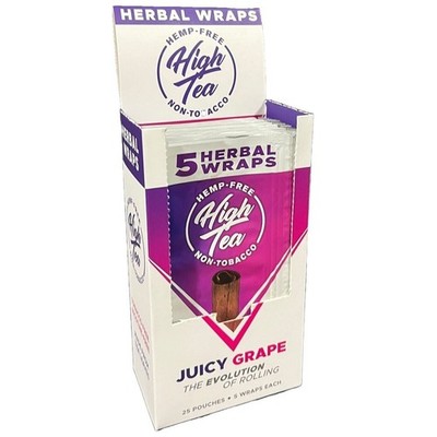 High Tea All Natural Herbal Smoking Wraps - Juicy Grape - Made from Tea ...
