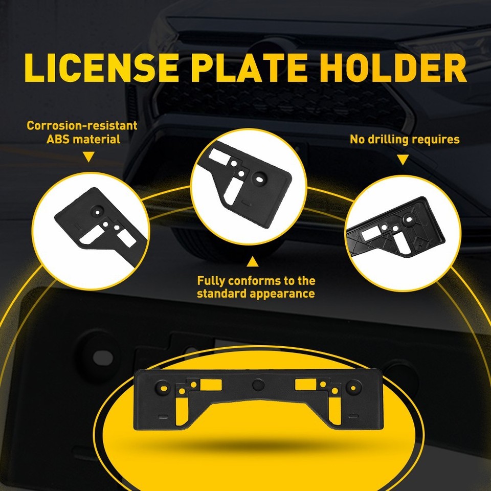 For 2019-24 Toyota RAV4 Front License Plate Frame Tag Holder Mounting ...