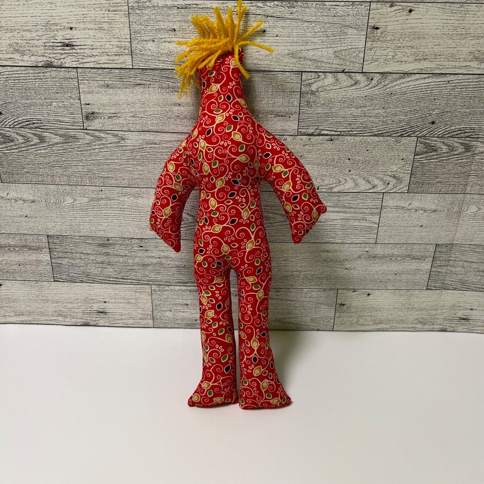 Dammit Doll Stress Reliever 12" Red Leaves Scroll Pattern Gag Gift ...