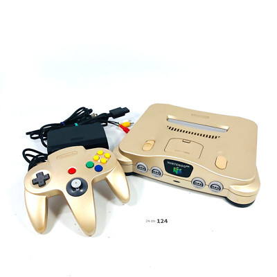 [Excellent+++++] Nintendo 64 Gold N64 Home Console NUS-001 Japan NTSC-J ...