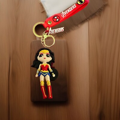Wonder Woman Rubber & Metal Keychain Marvel New! Fast Shipping! | eBay