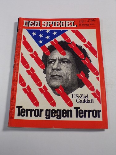 Der Spiegel Magazine Nr. 17.40, 21 April 1986, Muammar Gaddafi ...