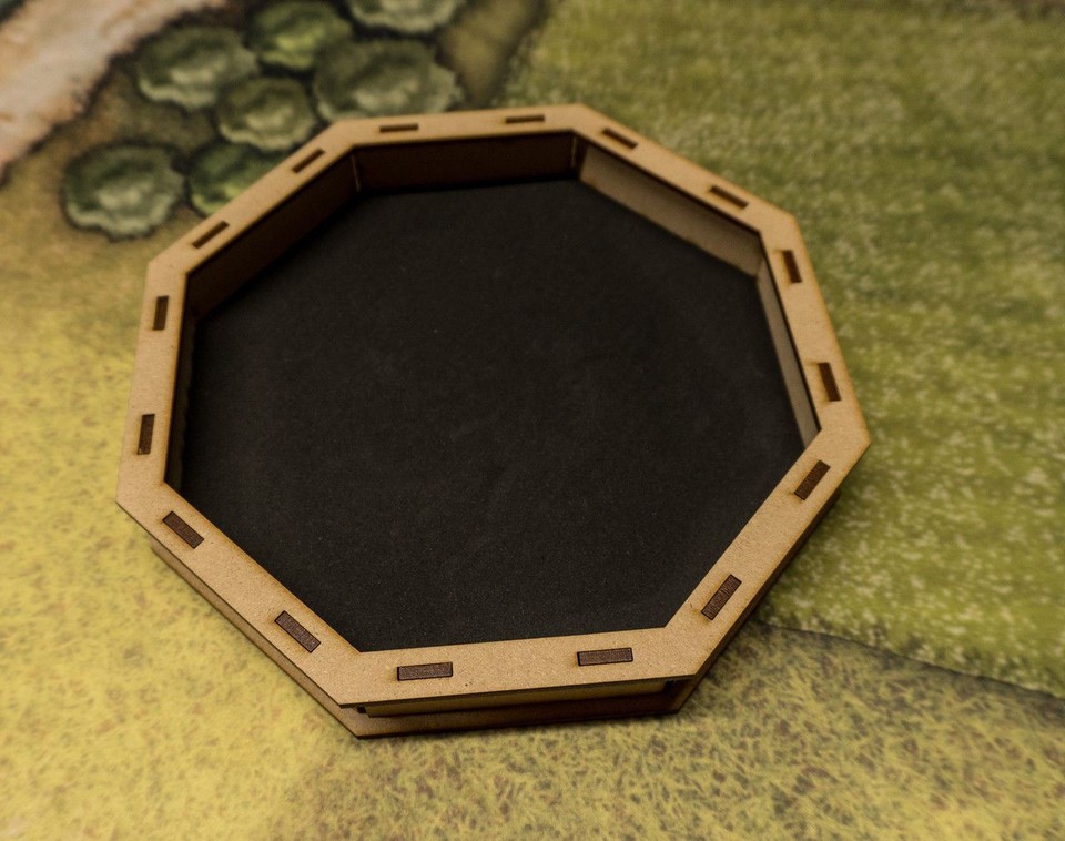 Dice Tray: Octagon 8 inch Wood Dice Tray | eBay