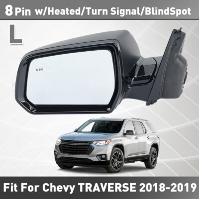 Side Mirror For 2018 2019 Chevrolet Traverse Driver W/Blind Spot Signal ...