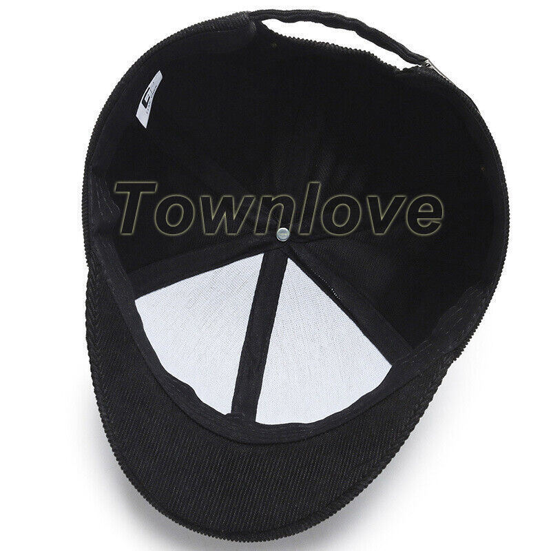 Men Womens Corduroy Caps Short Brim Baseball Hat Casual Sport ...