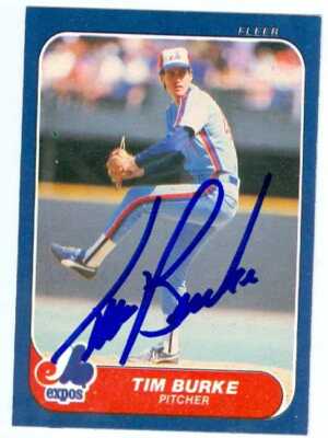 Tim Burke autographed Baseball Card (Montreal Expos) 1986 Fleer #245 | eBay