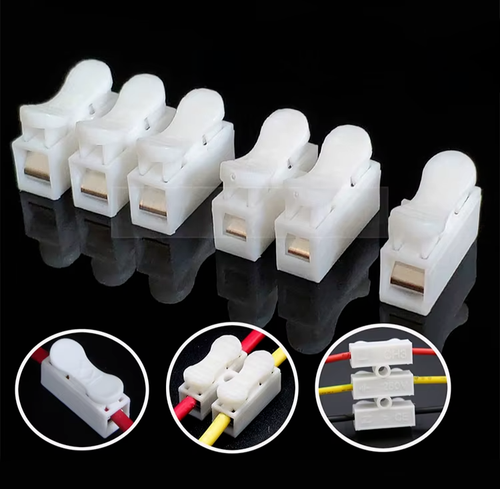 5-50pcs Spring Wire Connectors Electrical Terminal Block Connector 1/2 ...