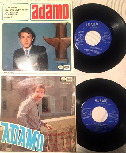 ADAMO - 2 EPs SET - EN BANDOLERA + TU NOMBRE - SPAIN EMI ODEON 1966 / ...