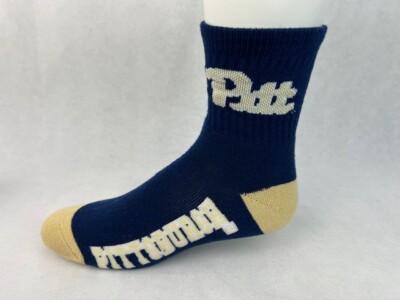 Pittsburgh Panthers Quarter Athletic Socks Blue Large | eBay