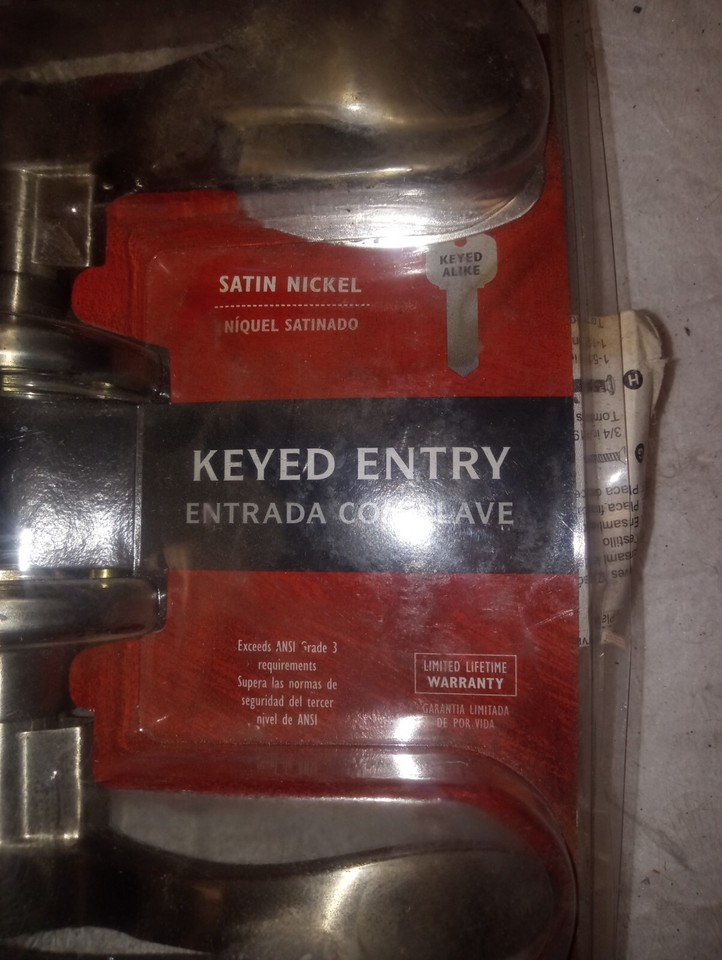 NEW ReliaBilt Dallas Satin Nickel Keyed Entry Lever Door Handle | eBay