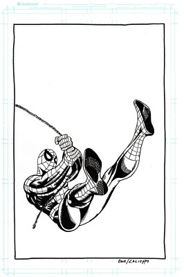 SPIDERMAN PINUP II~ANTHONY CACIOPPO~NEW ART! | eBay