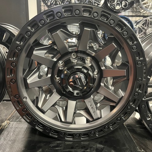 4 New Fuel D716 Covert 17" Matte Gunmetal 17x9 5x127 -12mm Wheels Rims ...