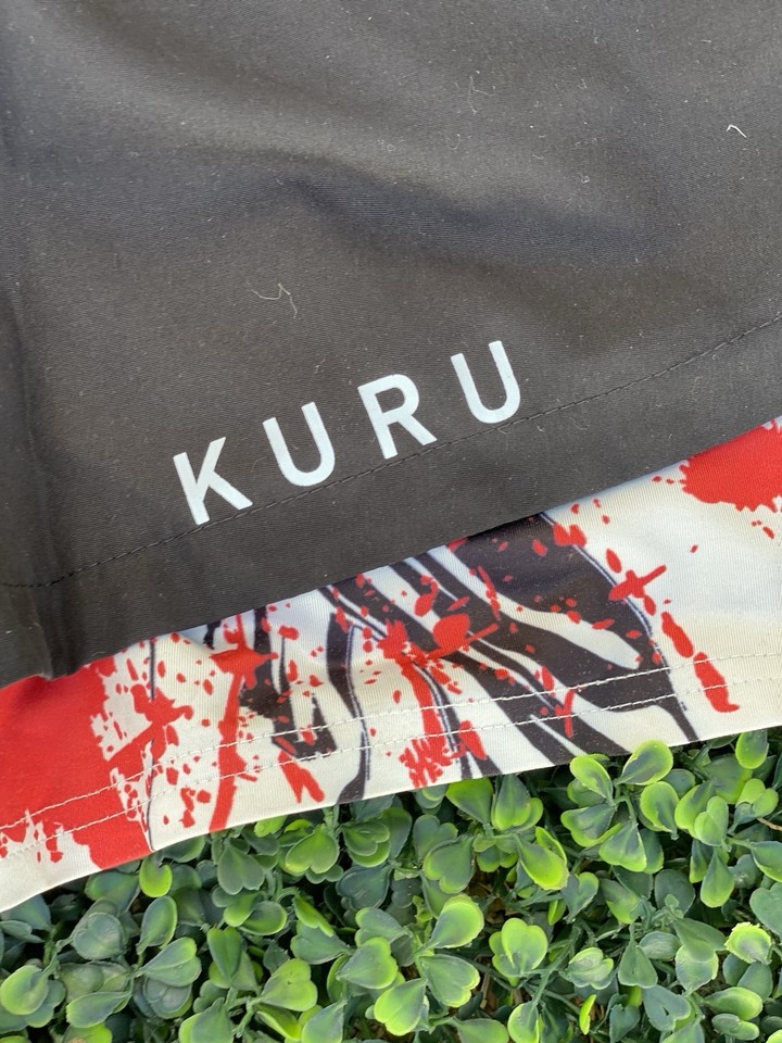 Invicta Men's Kuru Anime X Gym Shorts Black With White Red Under Size ...