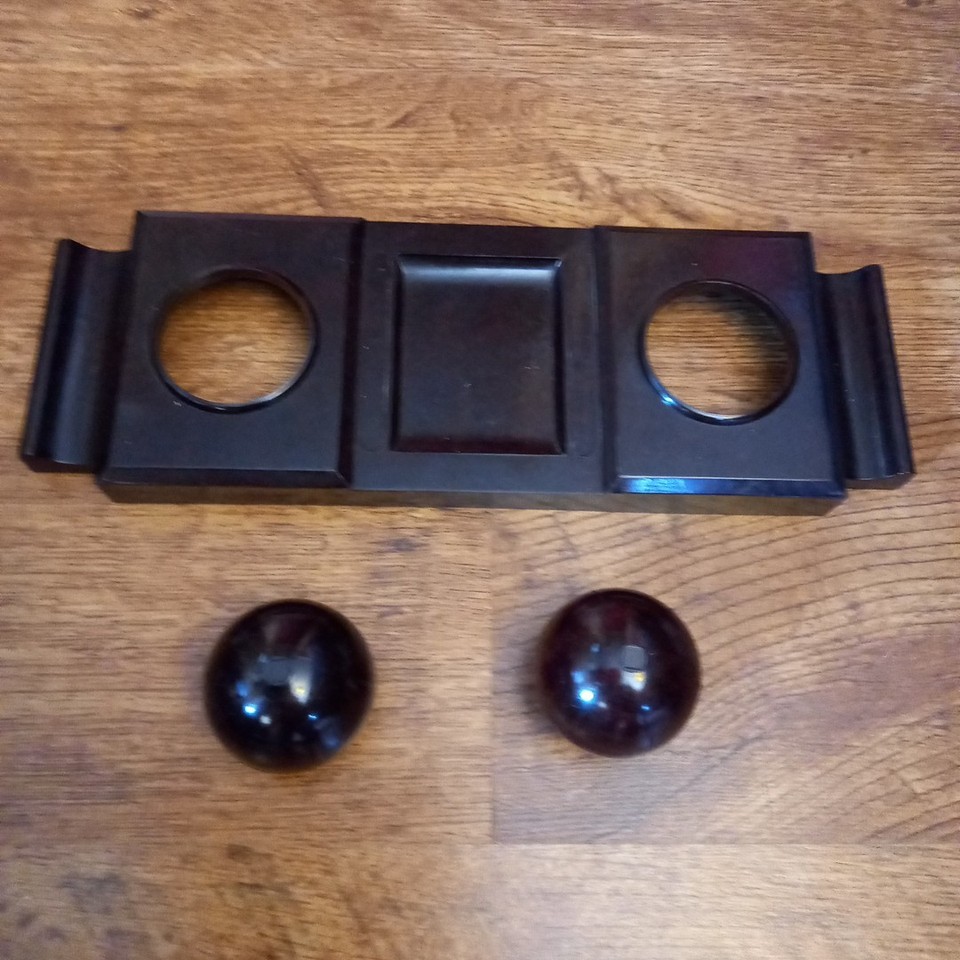 VINTAGE 1930s ART DECO, DESK TIDY WITH RARE BALL SHAPED INK WELLS | eBay UK