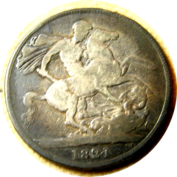 elf Great Britain Crown 1821 George IIII Secundo St George Horse Dragon ...